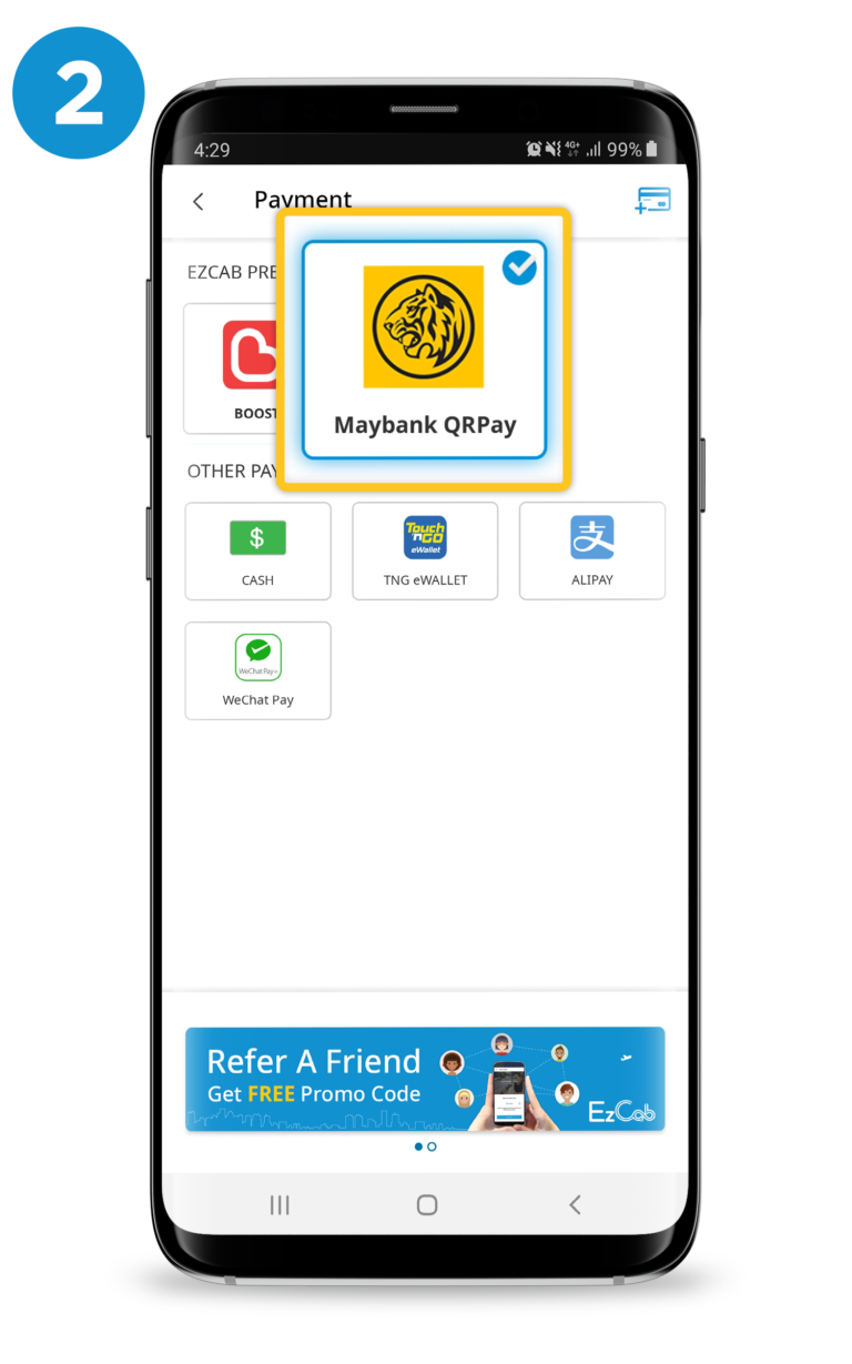 Maybank QRPay – EzCab